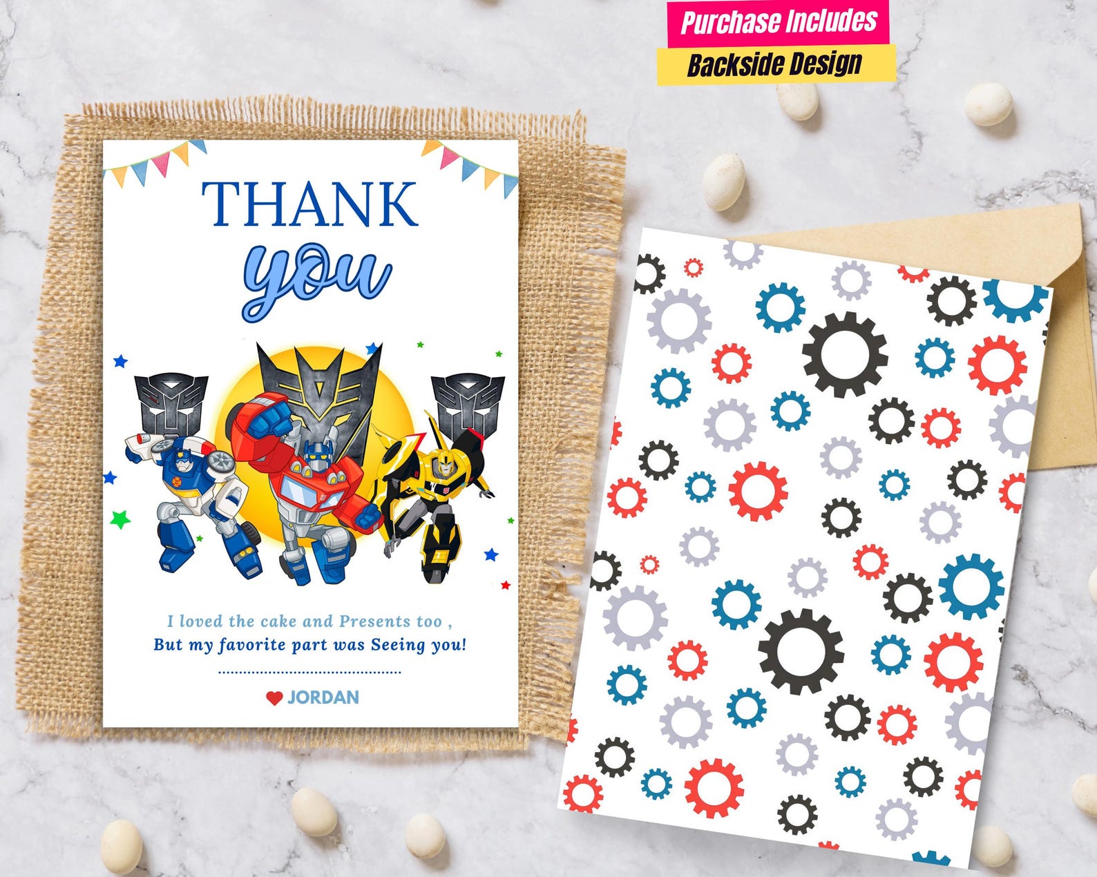 Transformers Optimus Prime Thank You Card Printable Transformers Thanks ...