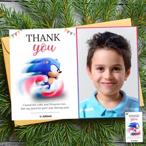 Sonic the Hedgehog Thank You Cards Sonic Inspired Thank You Tags Blue ...