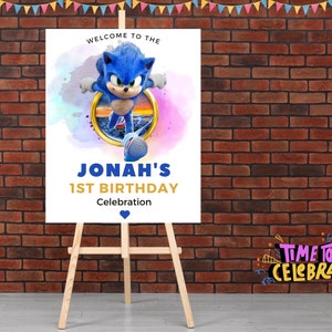 Sonic Welcome Birthday Card Instant Download Sonic the Hedgehog Welcome ...