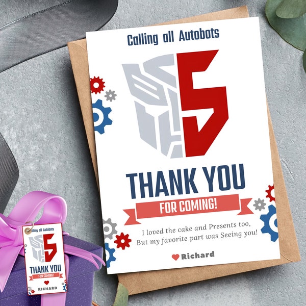 Robot Thank You Cards - Etsy