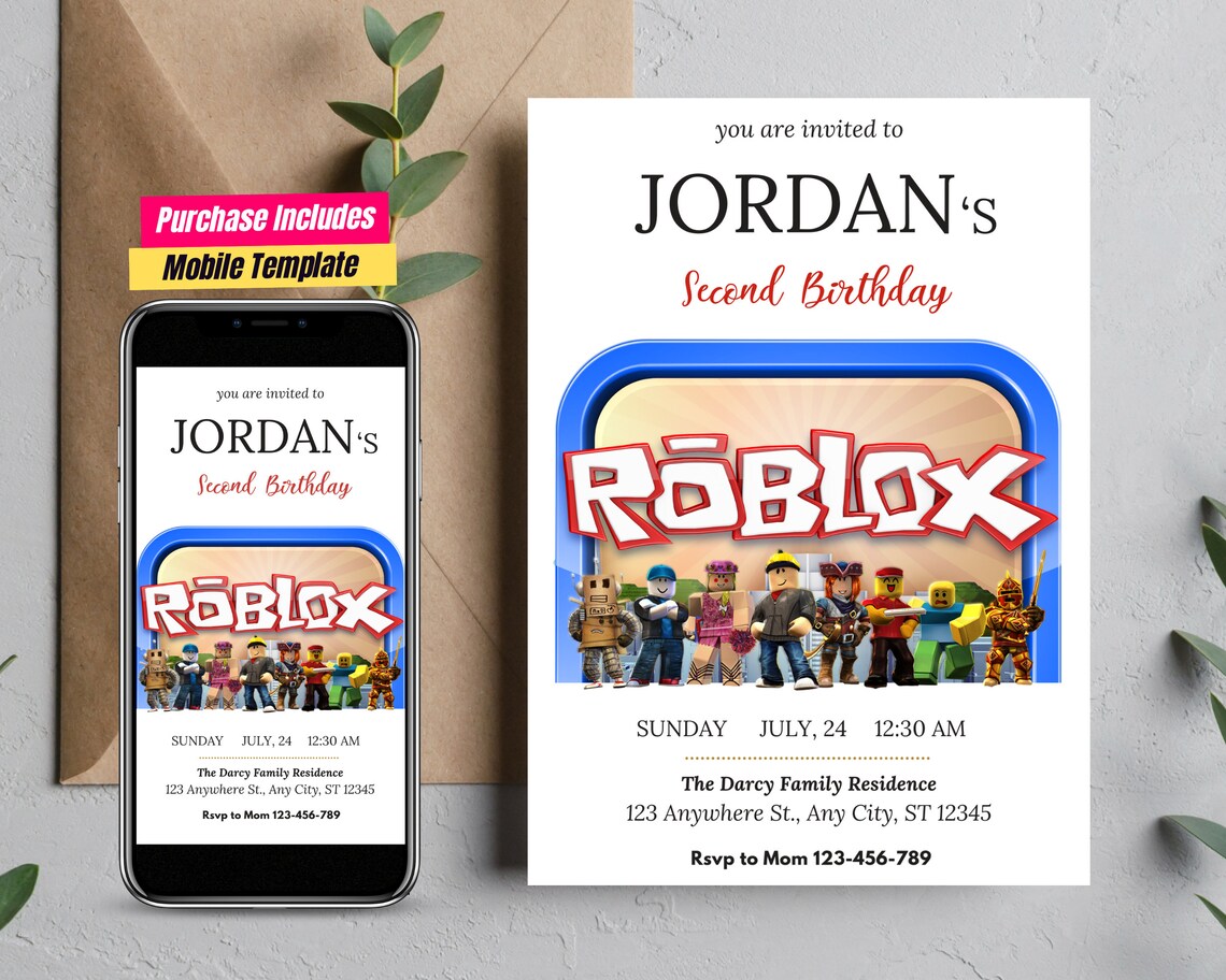 Roblox Thank You Cards Printable Gamer Appreciation Notes for Birthday ...