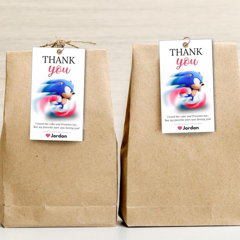 Sonic Party Favors - Etsy