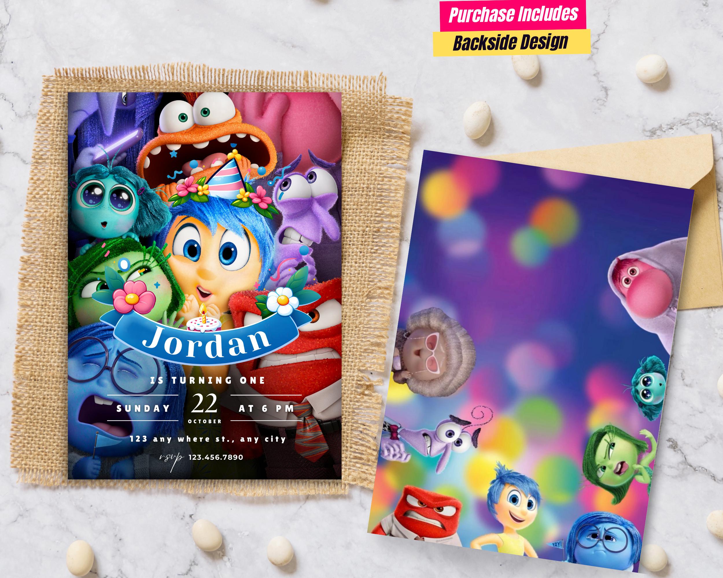Editable Inside Out Invitation With Photo Inside Out 2 Birthday Photo ...