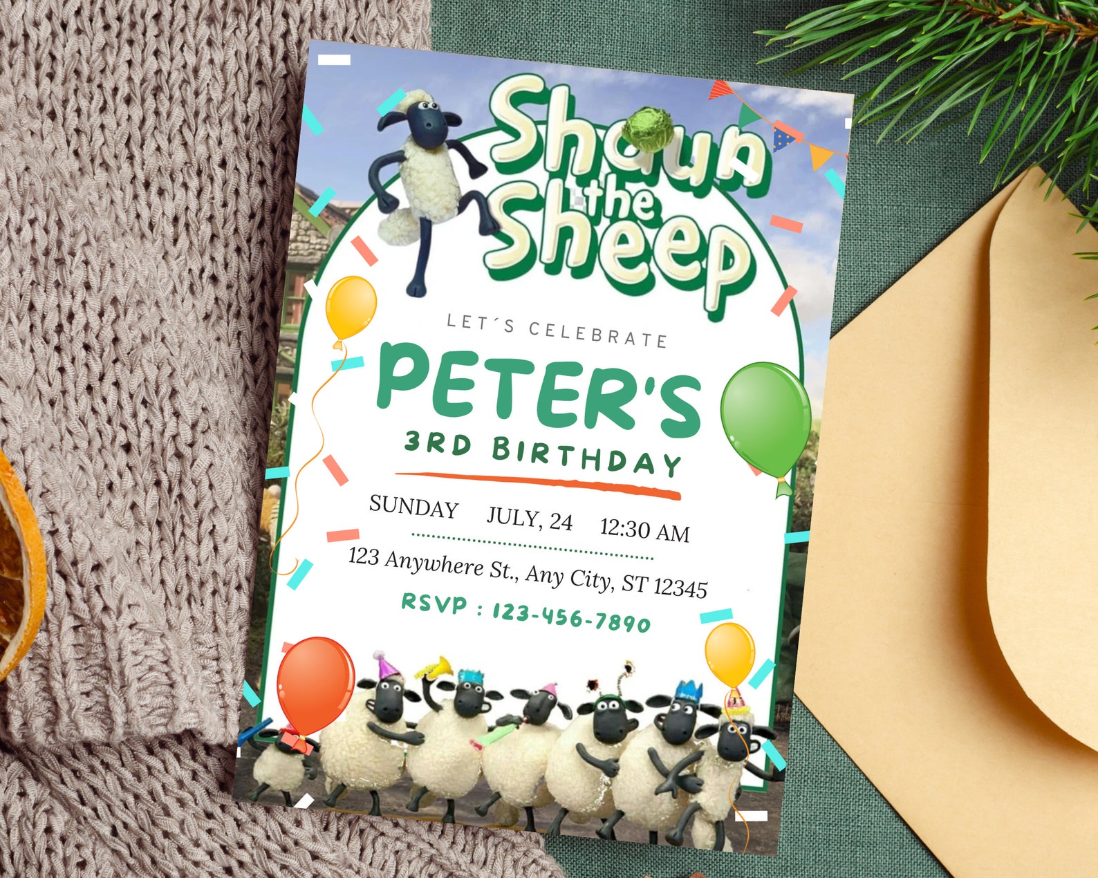 Shaun the Sheep Birthday Party Cartoon Sheep Card Shaun the Sheep ...