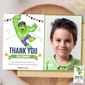 The Incredible Hulk Thank You Cards Superhero Gratitude Notes for Kids ...