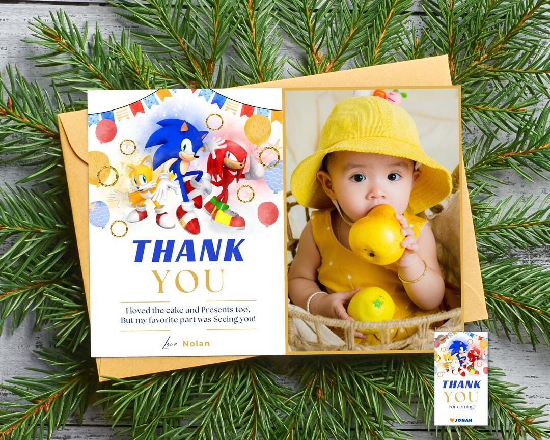 Sonic the Hedgehog Thank You Photo Sonic Thank You Image Sonic Inspired ...