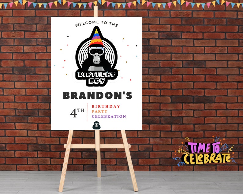 Gorilla Tag Welcome Birthday Card Personalized Gorilla Tag Welcome ...