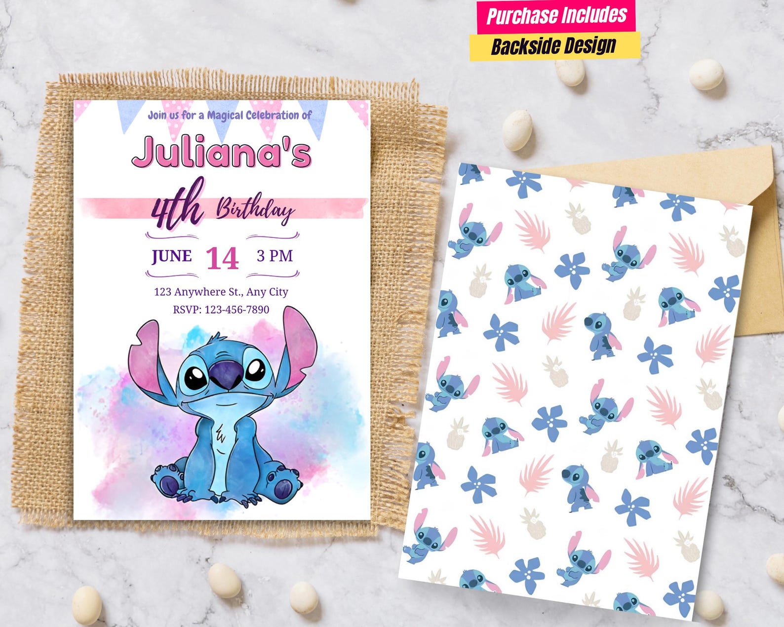 Lilo & Stitch Birthday Card Stitch Birthday Party Lilo Stitch Birthday ...