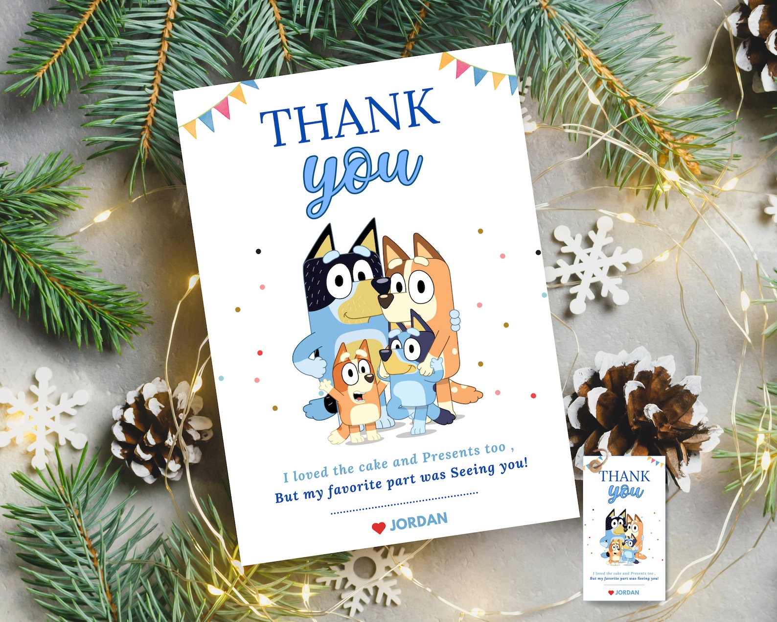 Blue Dog Thank You Cards Cute Cartoon Appreciation Notes Blue Inspired ...