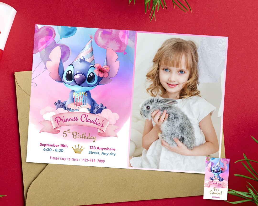 Lilo & Stitch Inspired Photo Display Stitch Birthday Picture Custom ...