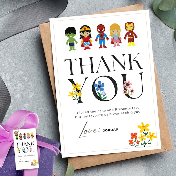 Iron Man Birthday Thank You Cards - Etsy