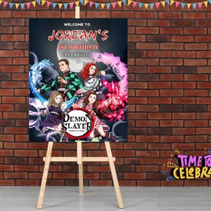 Anime Demon Slayer Welcome Sign Anime Inspired Entry Decor Welcome to ...