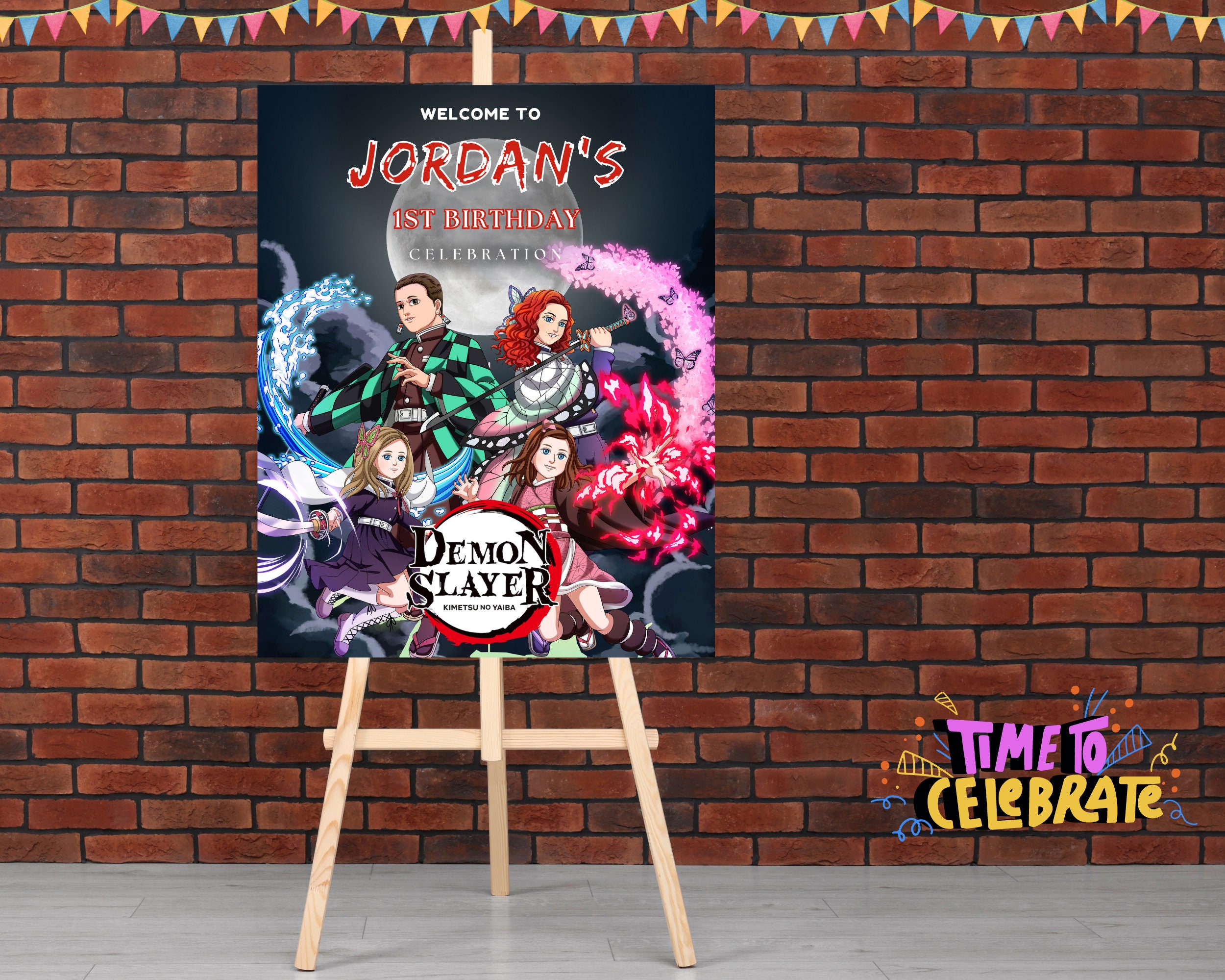 Anime Demon Slayer Welcome Sign Anime Inspired Entry Decor Welcome to ...