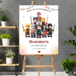 Anime Demon Slayer Greeting Sign Anime Inspired Entry Decor Welcome to ...
