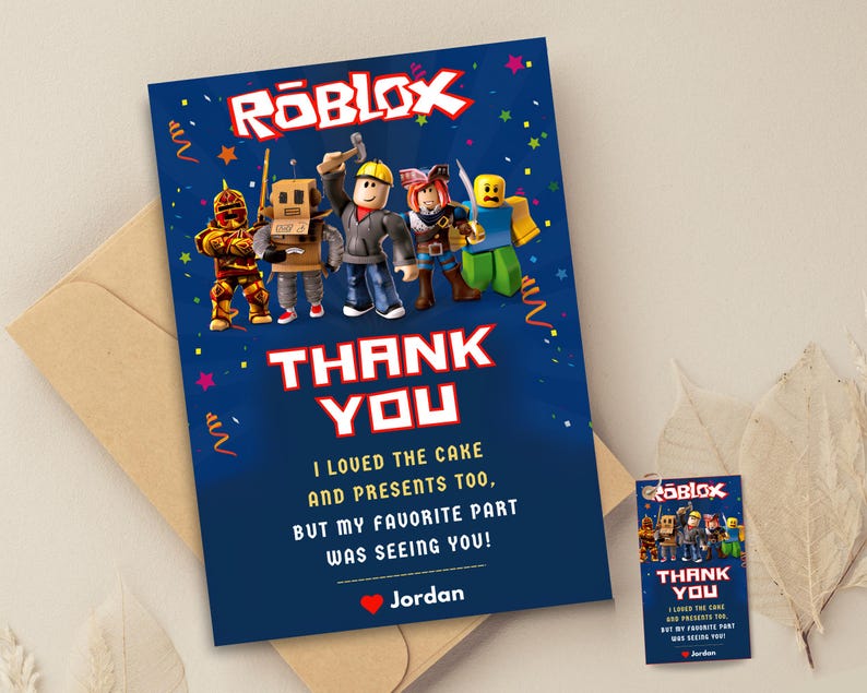 Roblox Thank You Label With Photo Roblox Thank You Gift Card Roblox ...