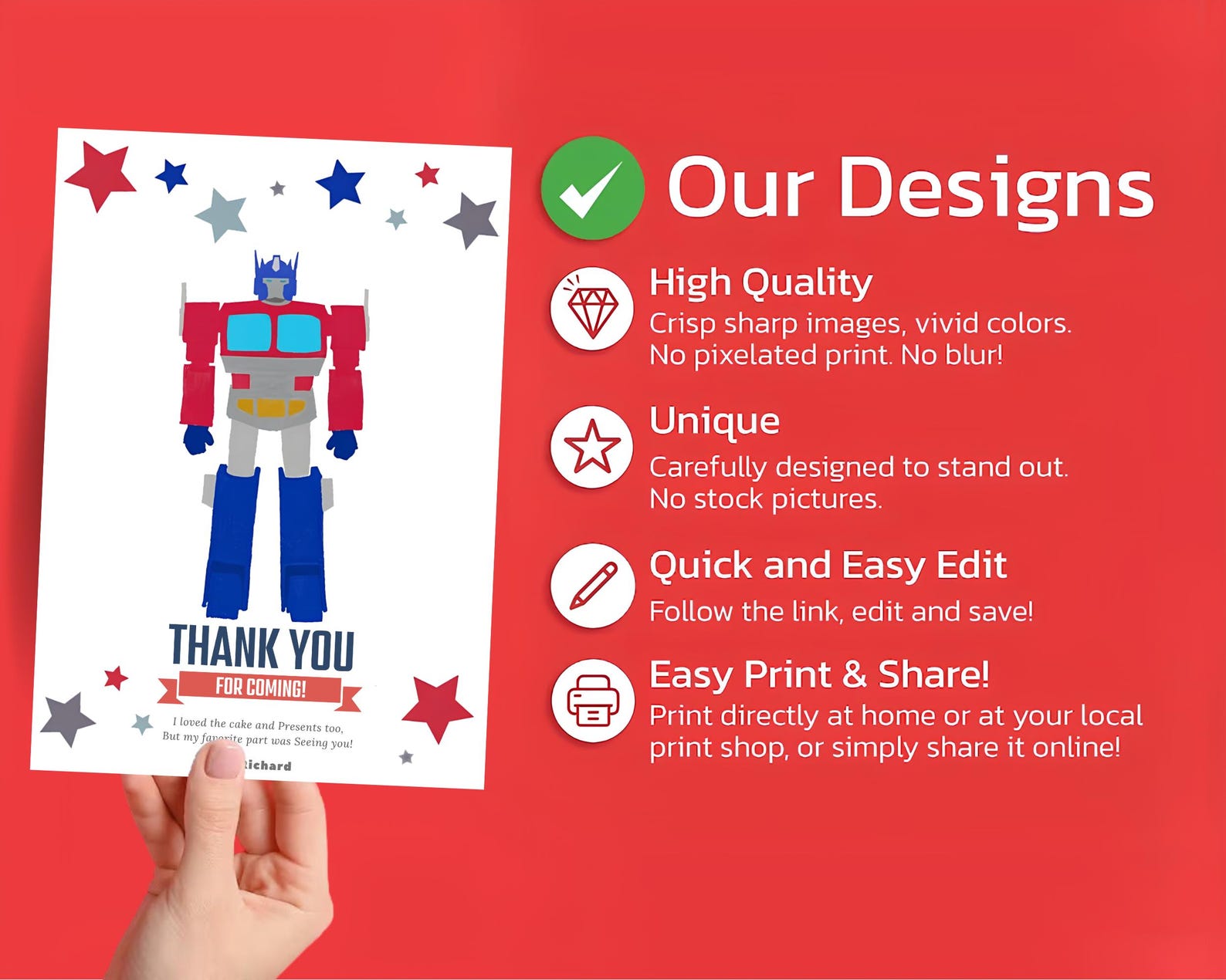 Transformers Optimus Prime Thank You Tag Transformers Gift Tags Autobot ...