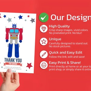 Transformers Optimus Prime Thank You Tag Transformers Gift Tags Autobot ...