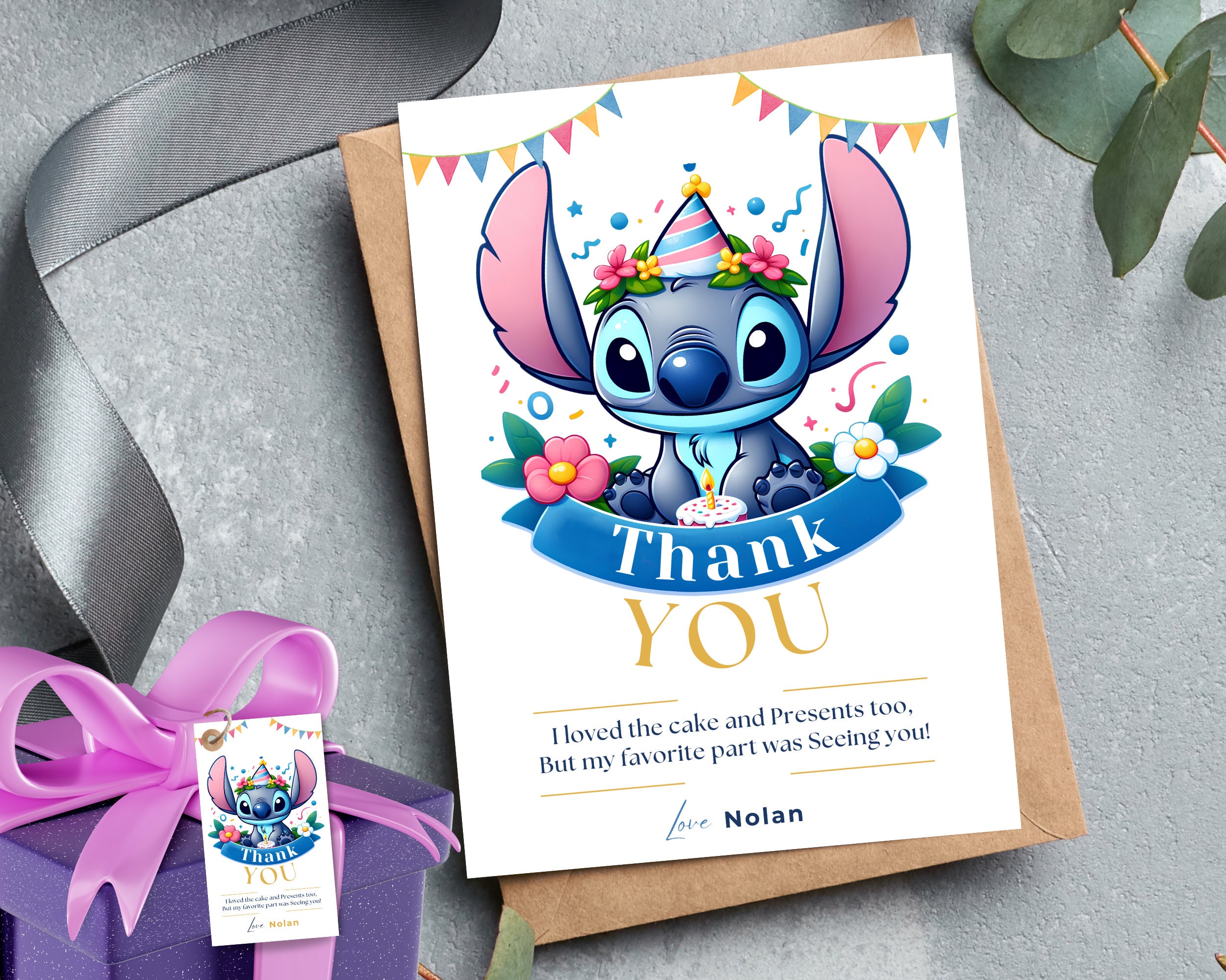 Stitch Gift Tag Stitch Thank You Tags Stitch Appreciation Labels Stitch ...