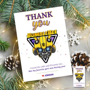 Transformers Bumblebee Thank You Card Bumble Bee Transformers Thank You ...