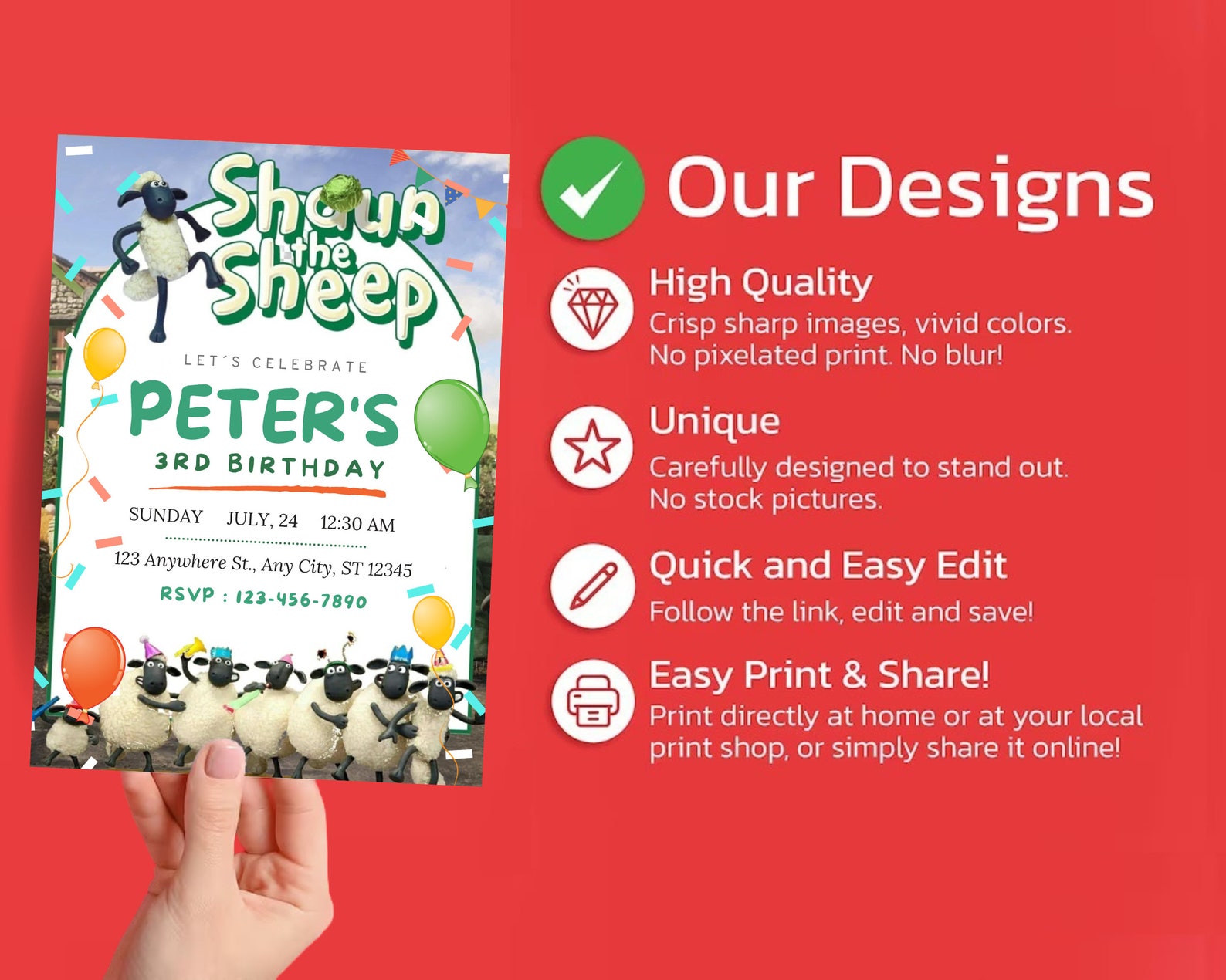 Shaun the Sheep Birthday Party Cartoon Sheep Card Shaun the Sheep ...