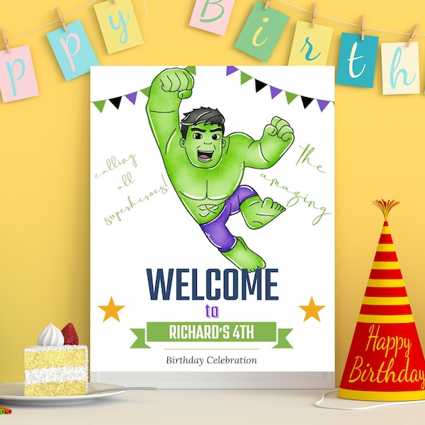 Baby Hulk Birthday Decorations - Etsy