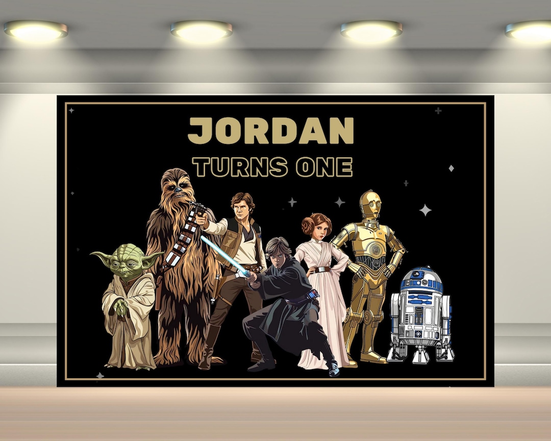 Birthday Star Wars Banner Invitation Banner Star Wars Sign Starwars ...