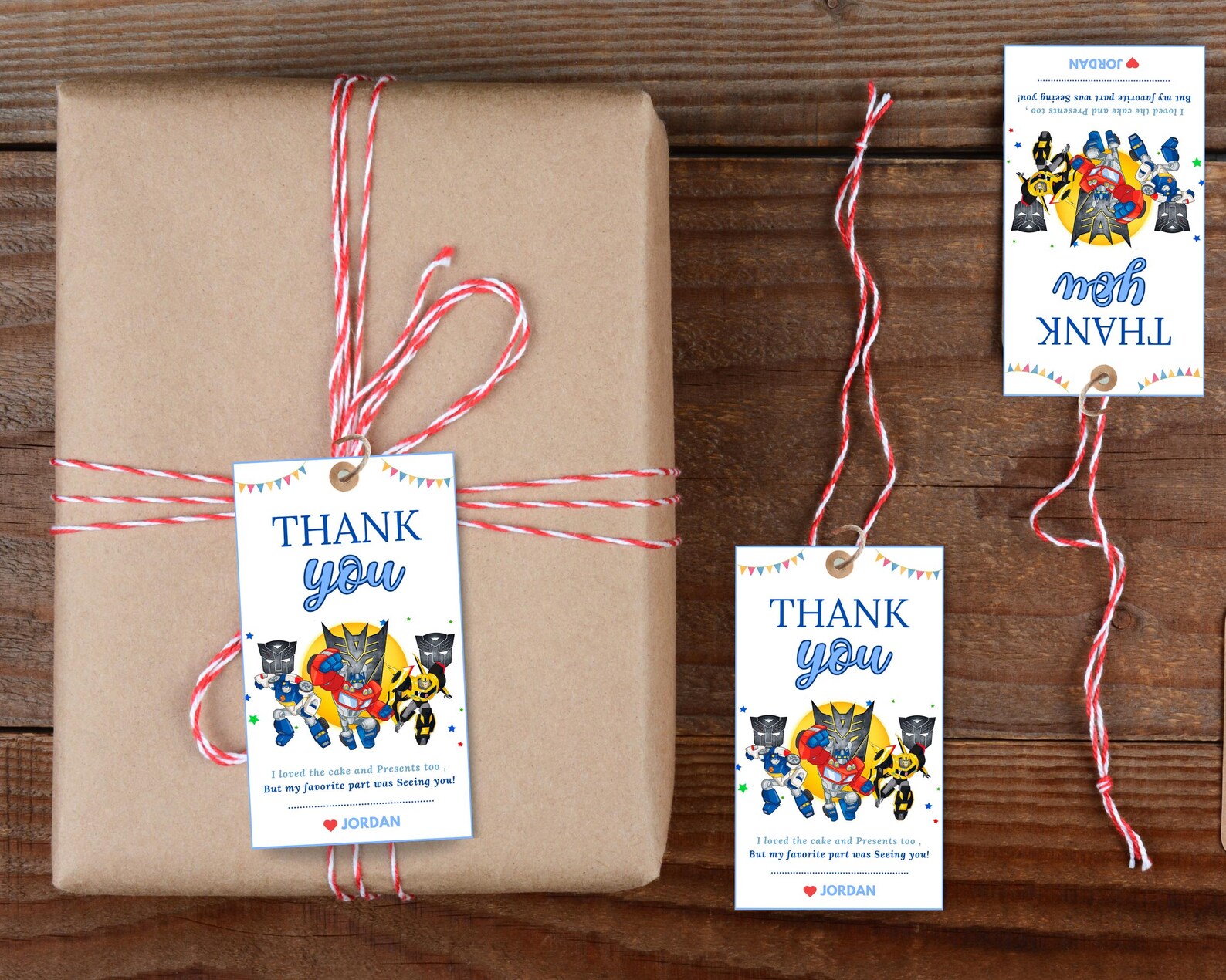 Transformers Birthday Tag Printable Transformers Optimus Prime Thank ...