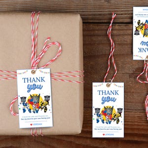 Transformers Birthday Tag Printable Transformers Optimus Prime Thank ...