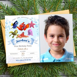 Printable Nemo Birthday Invitation, Dory Invite, Under the Sea Party ...
