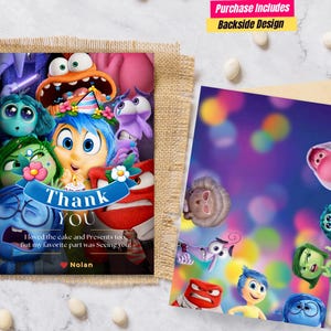 Buy Editable Inside Out Thank You Card Inside Out 2 Thank You Birthday ...