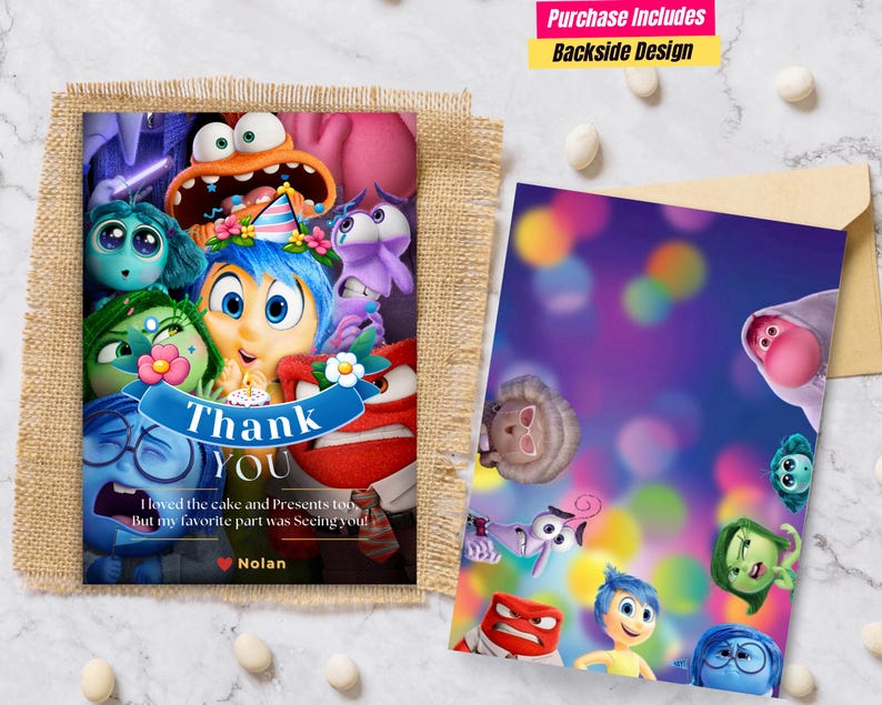 Editable Inside Out Thank You Card Inside Out 2 Thank You Birthday Gift ...