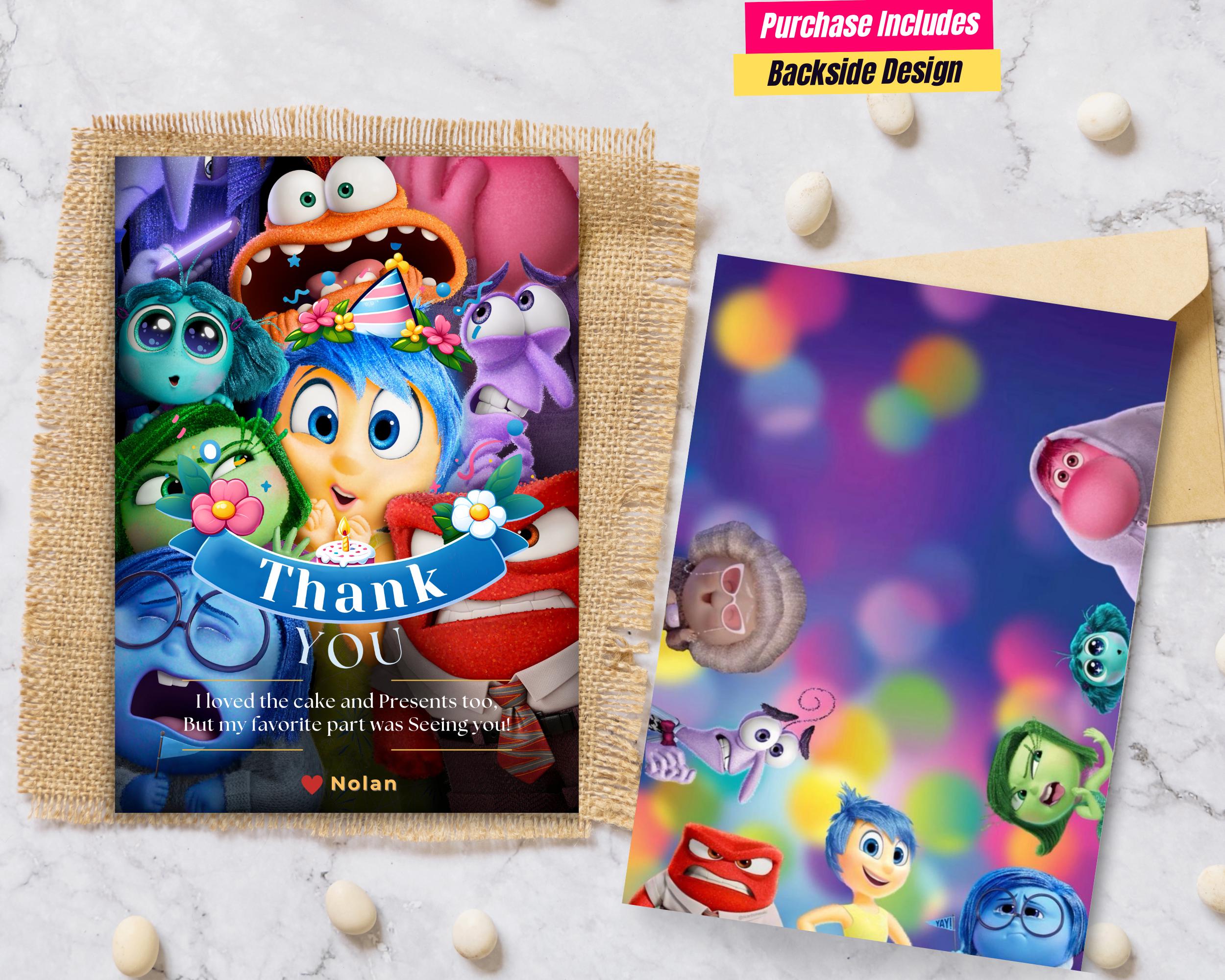 Buy Editable Inside Out Thank You Card Inside Out 2 Thank You Birthday ...