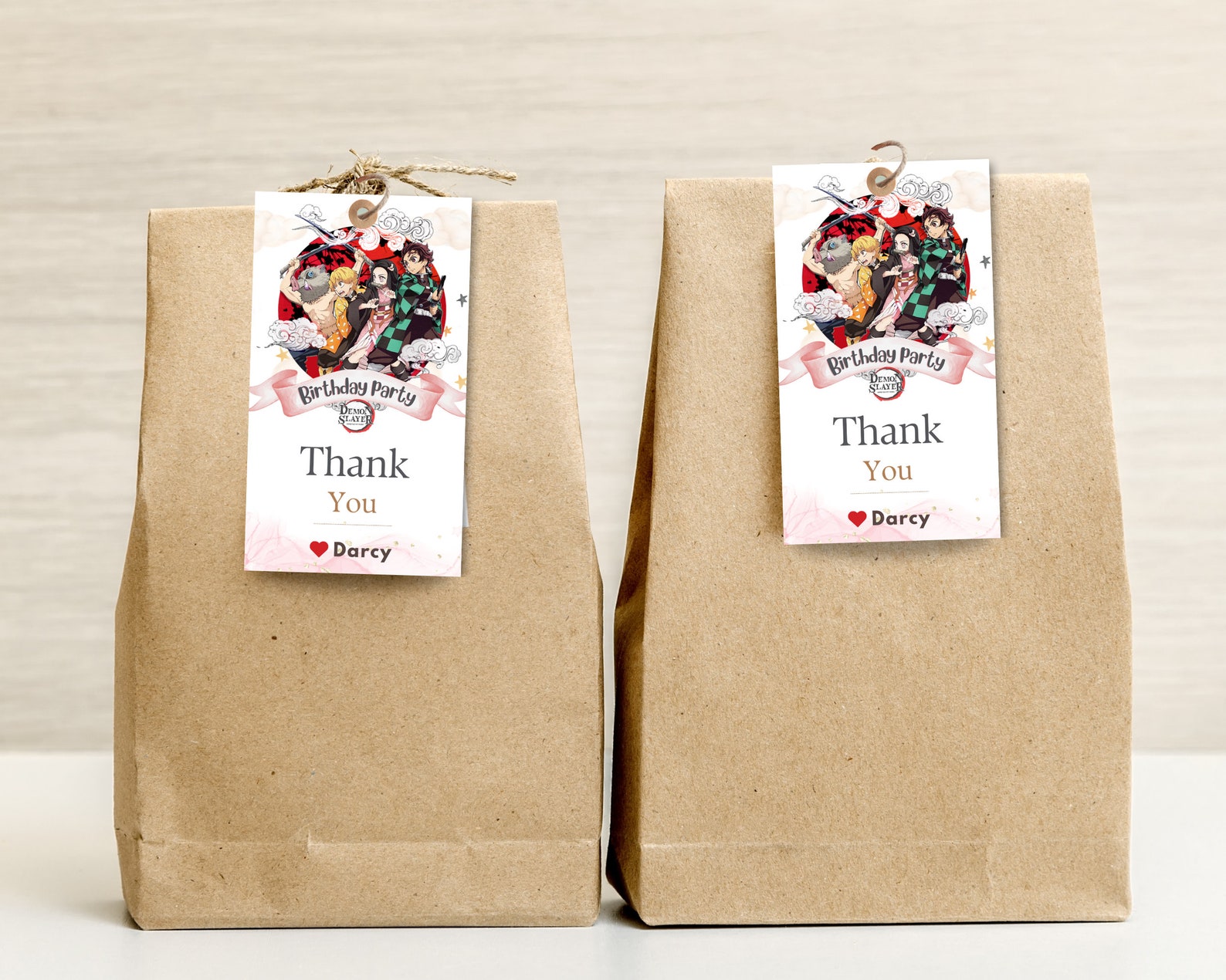 Anime Demon Slayer Thank You Cards Anime Inspired Appreciation Notes ...