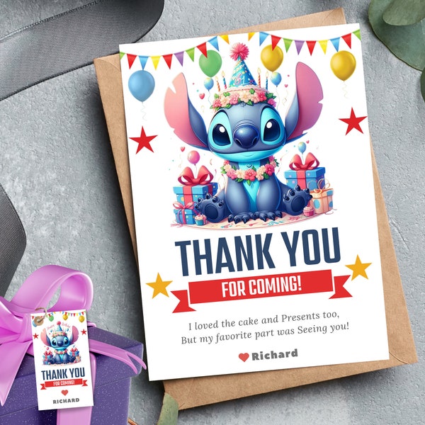 Stitch Thank You Printable - Etsy
