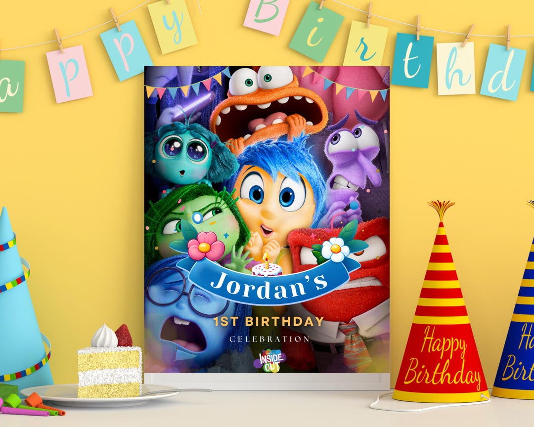 Inside Out Welcome Sign Inside Out 2 Birthday Welcome Inside Out Party ...