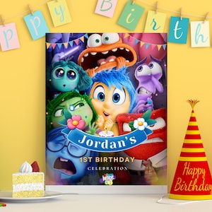 Inside Out Welcome Sign Inside Out 2 Birthday Welcome Inside Out Party ...
