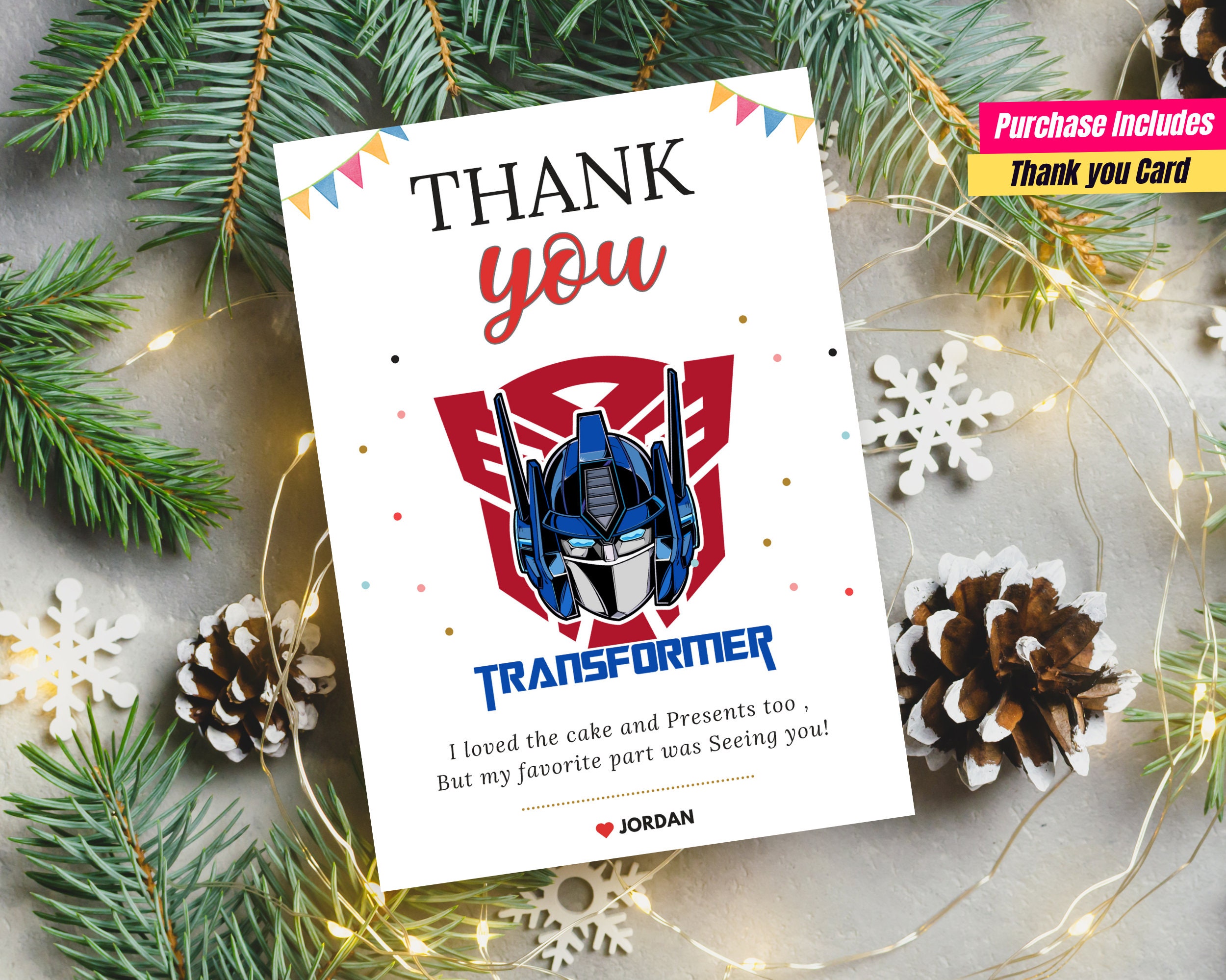 Optimus Prime Theme Transformers Party Invitation Transformers Party ...