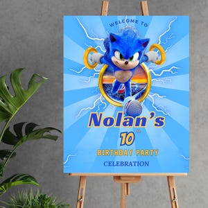 Sonic Welcome Birthday Card Instant Download Sonic the Hedgehog Welcome ...