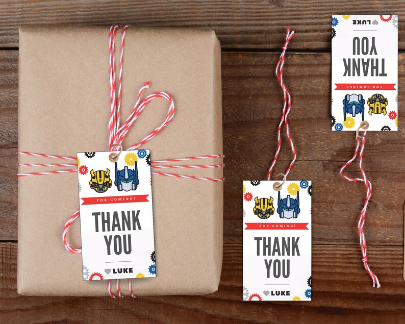 Transformers Inspired Gift Tags Autobot Decepticon Labels Transformers ...