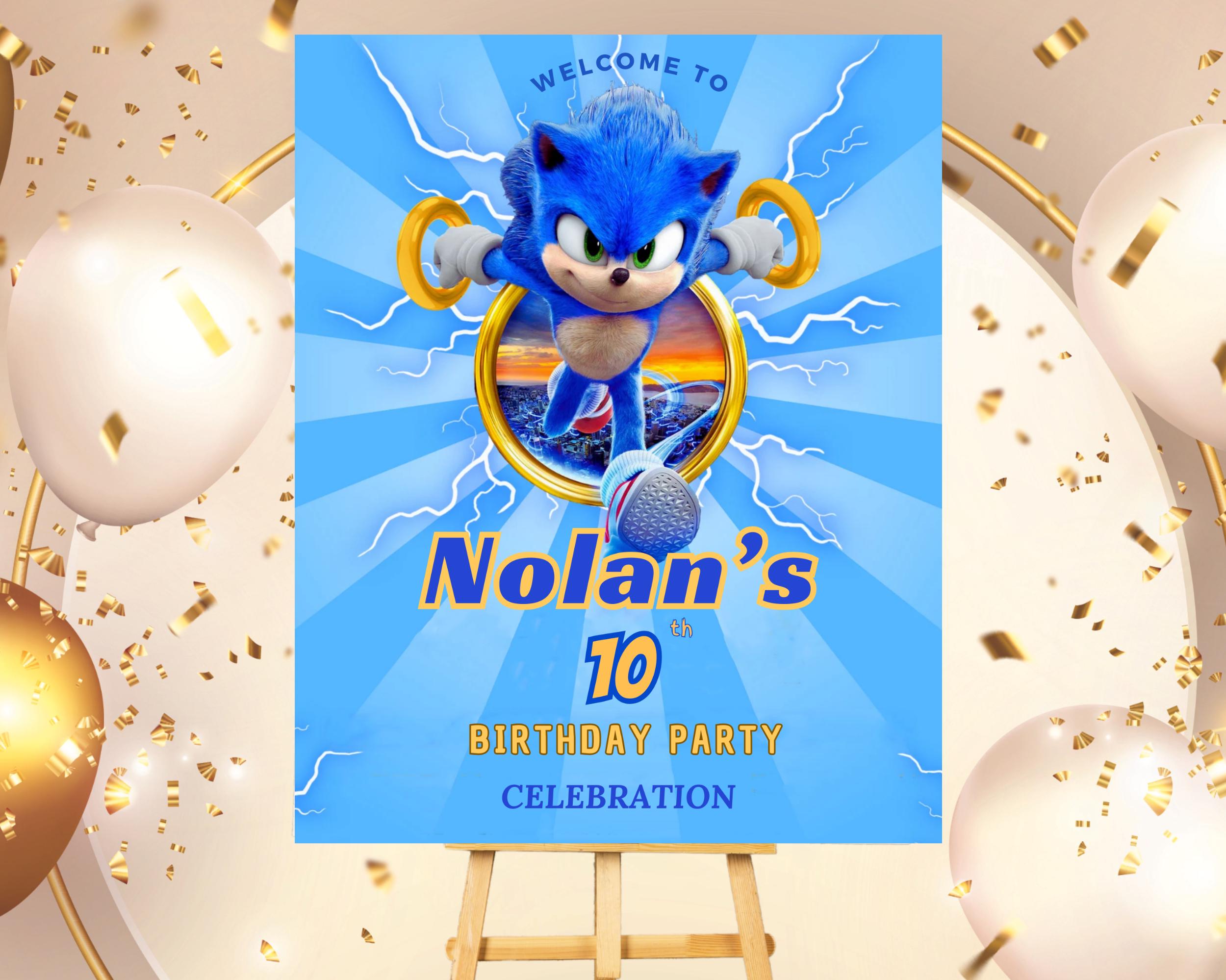 Sonic Welcome Birthday Card Instant Download Sonic the Hedgehog Welcome ...