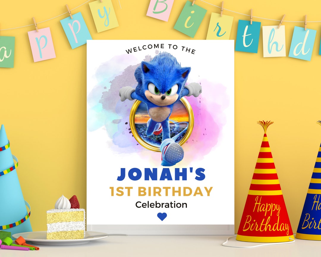 Sonic Welcome Birthday Card Instant Download Sonic the Hedgehog Welcome ...