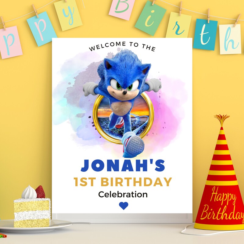 Sonic Birthday Card - Etsy