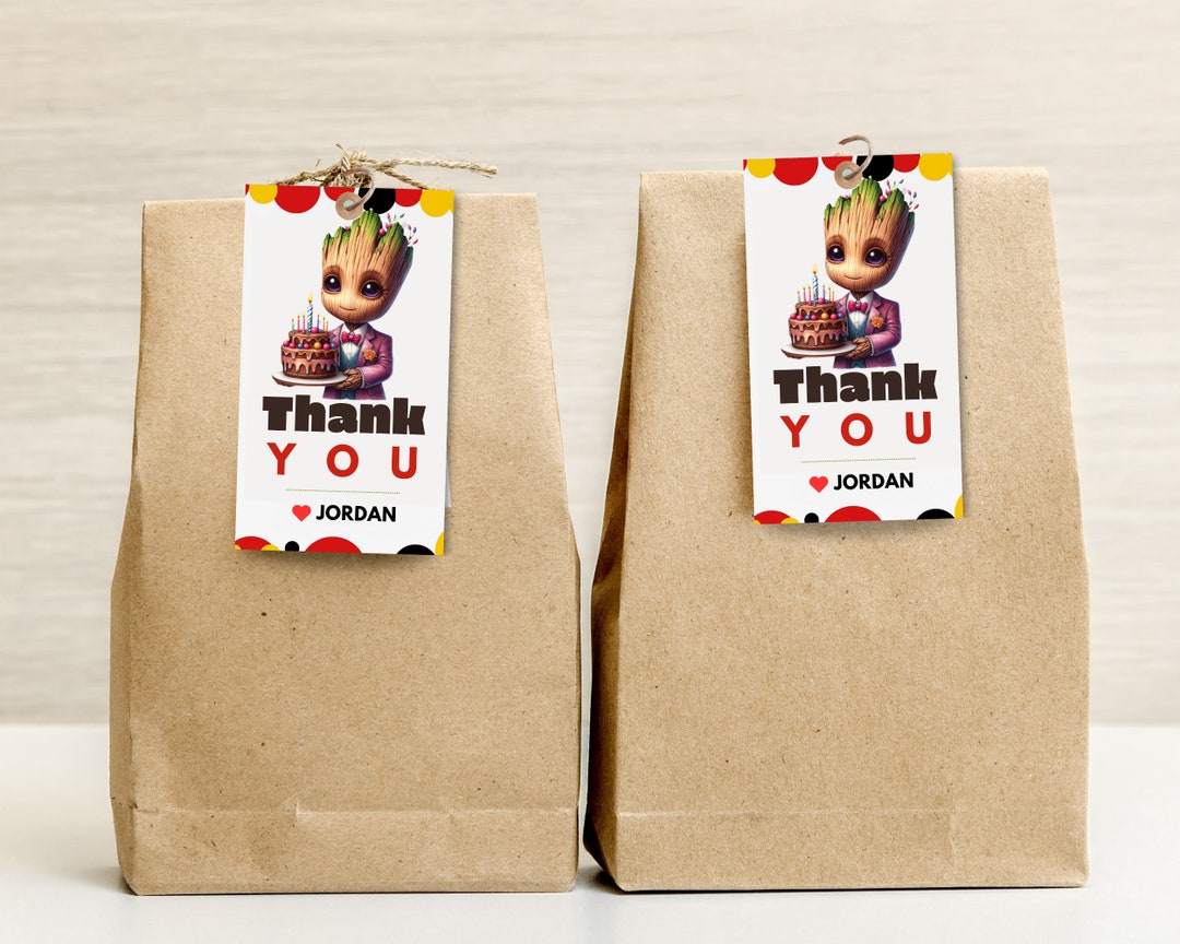Baby Groot Thank You Tag Printable Groot Tags Guardians of the Galaxy ...