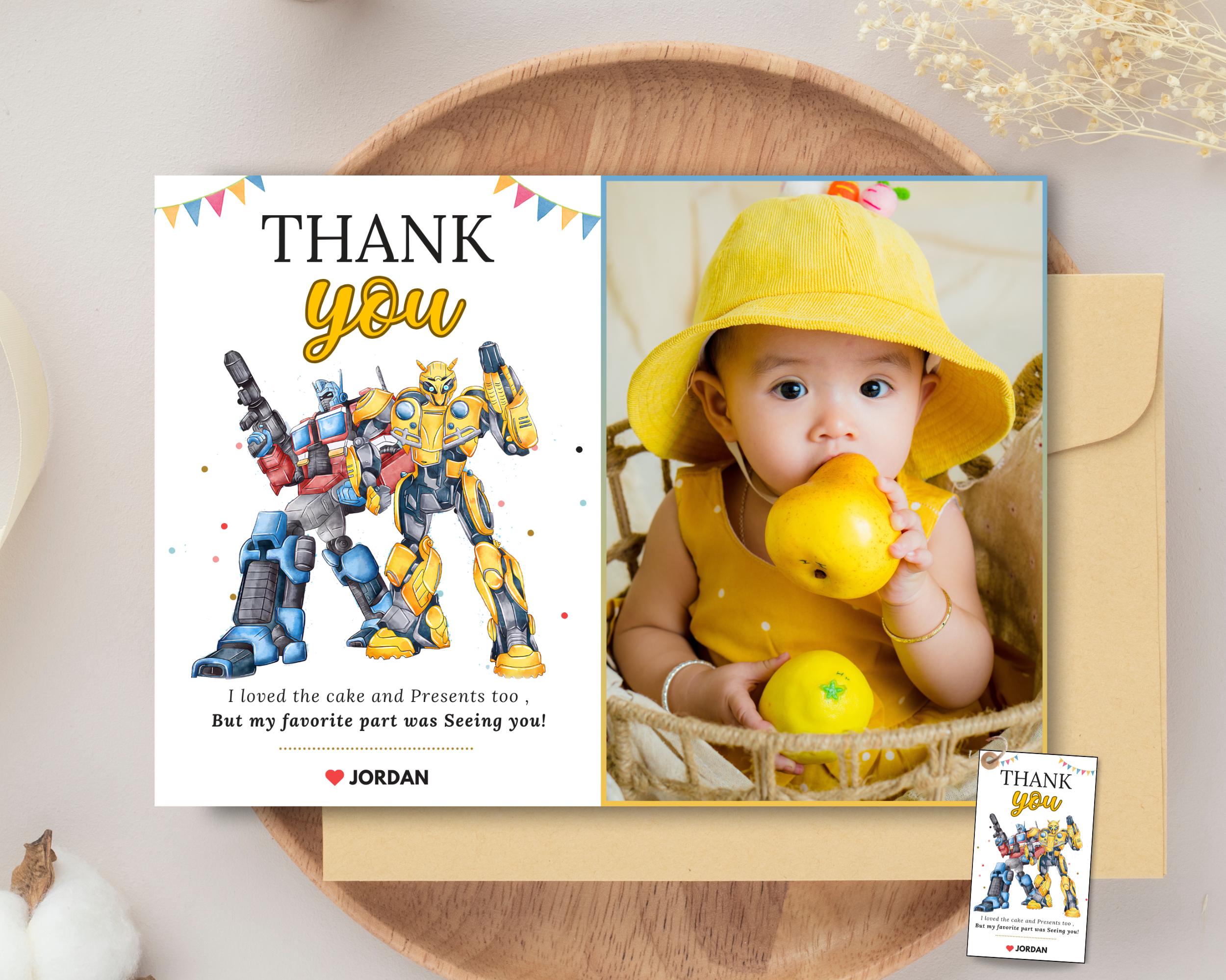 Transformers Birthday Tag Printable Transformers Thank You Tag Template ...