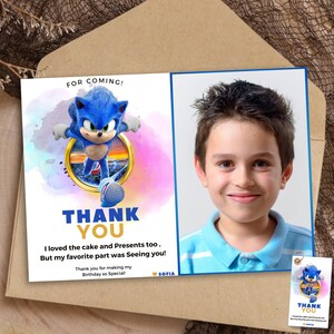 Gamer Gift Tag Sonic Thank You Tag Instant Download Sonic the HEDGEHOG ...