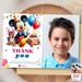 Mickey Photo Thank You Card Instant Download Mickey Mouse Thank You ...