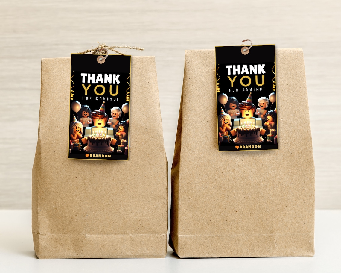 Roblox Themed Thank You Cards Roblox Gamer Appreciation Cards Roblox ...