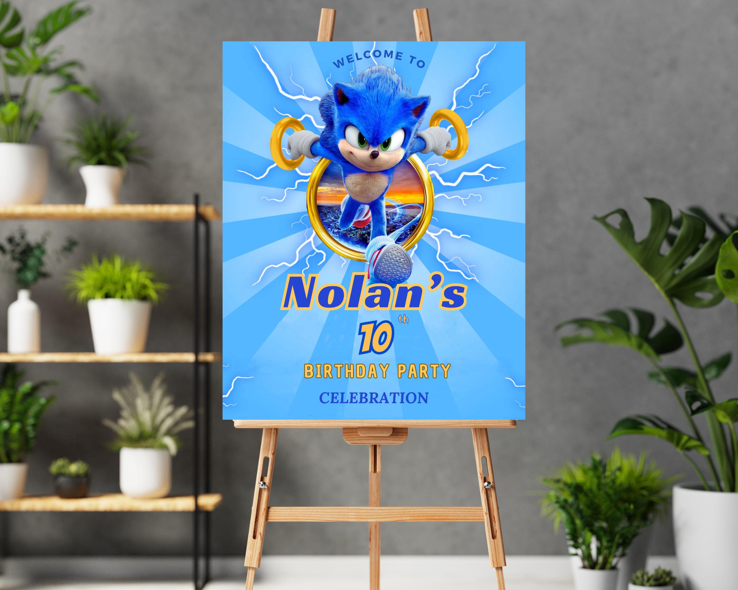 Sonic Welcome Birthday Card Instant Download Sonic the Hedgehog Welcome ...