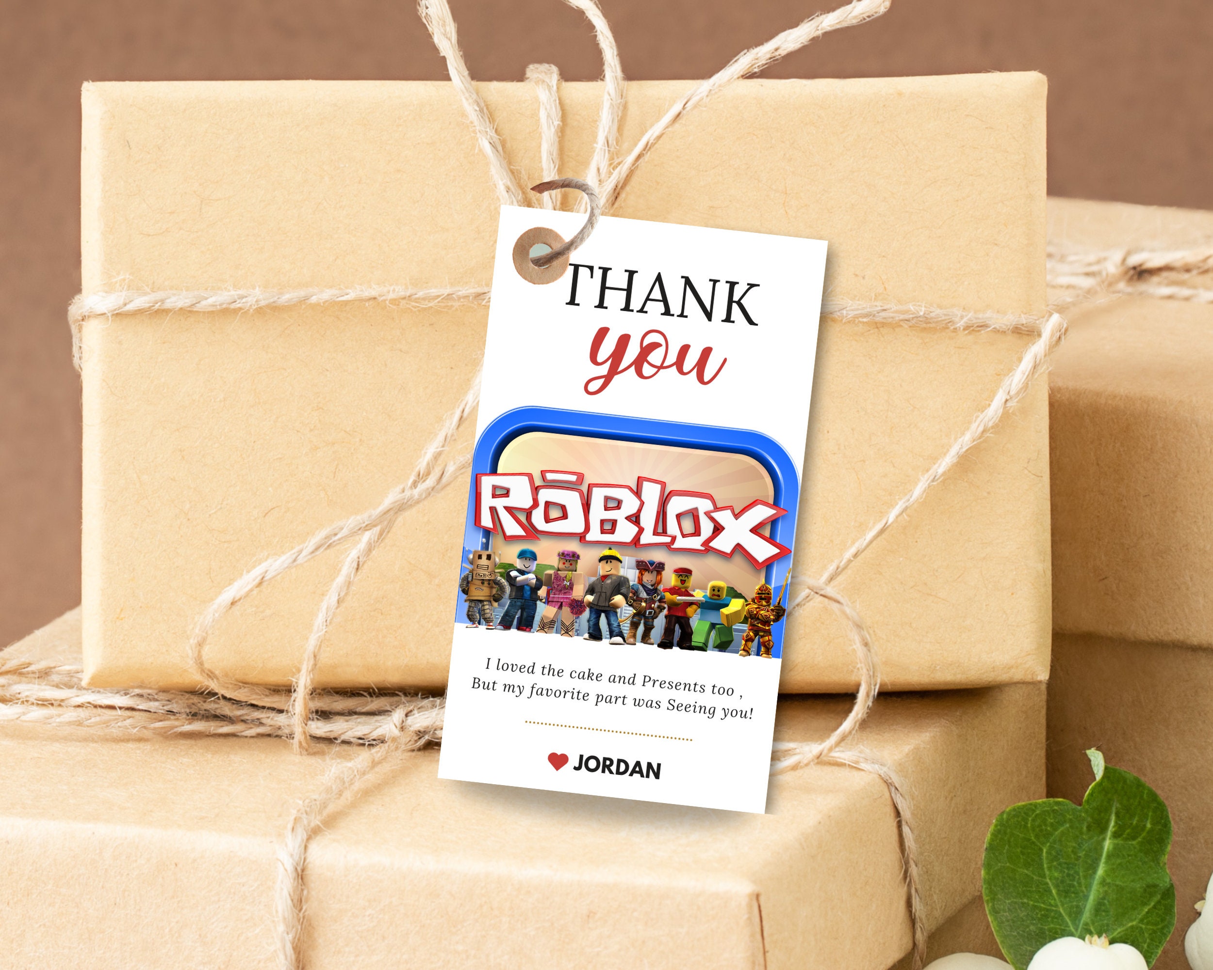 Roblox Thank You Cards Printable Gamer Appreciation Notes for Birthday ...