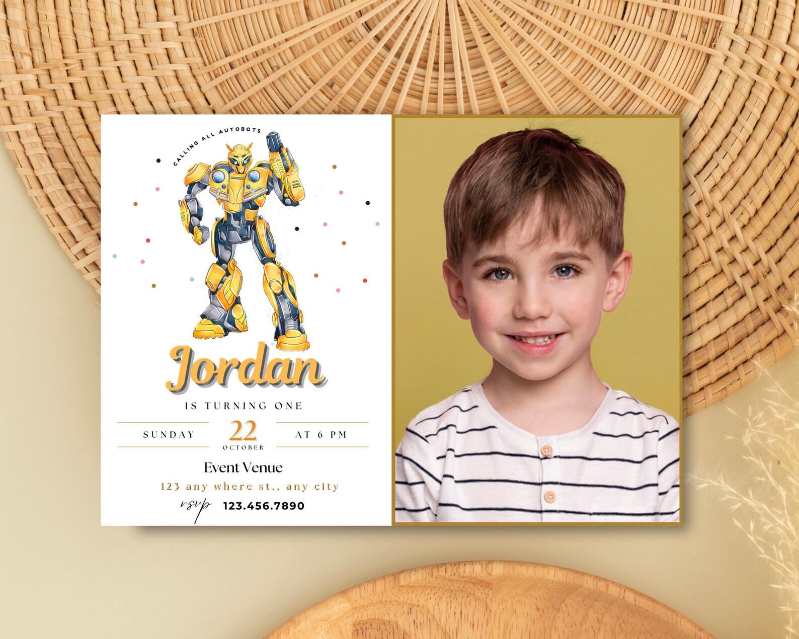 Transformers Invitation Transformer Bumblebee Birthday Invite Autobot ...